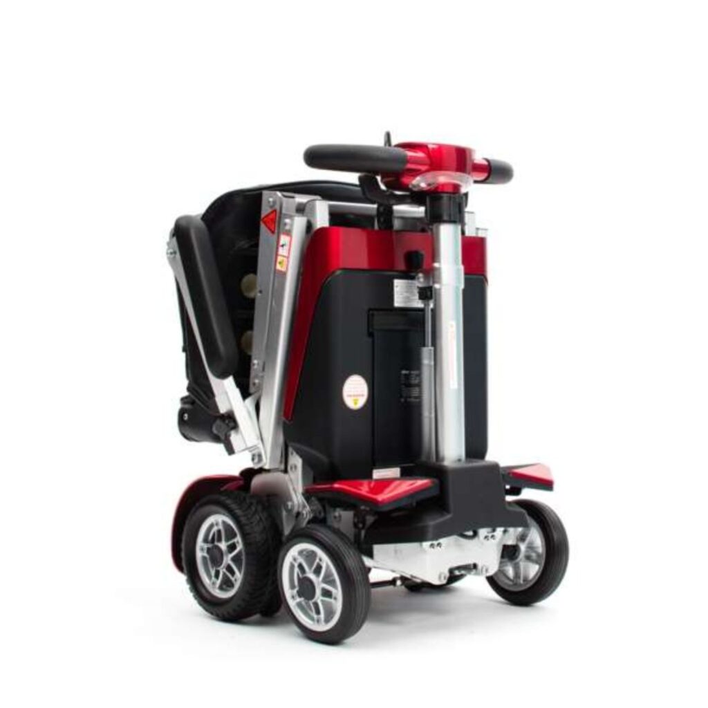 Drive Auto Fold Elite Scooter - Airline-Friendly Lithium Battery - Red ...